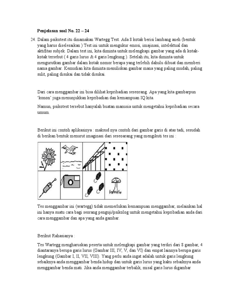 Penjelasan Soal Psiko | PDF