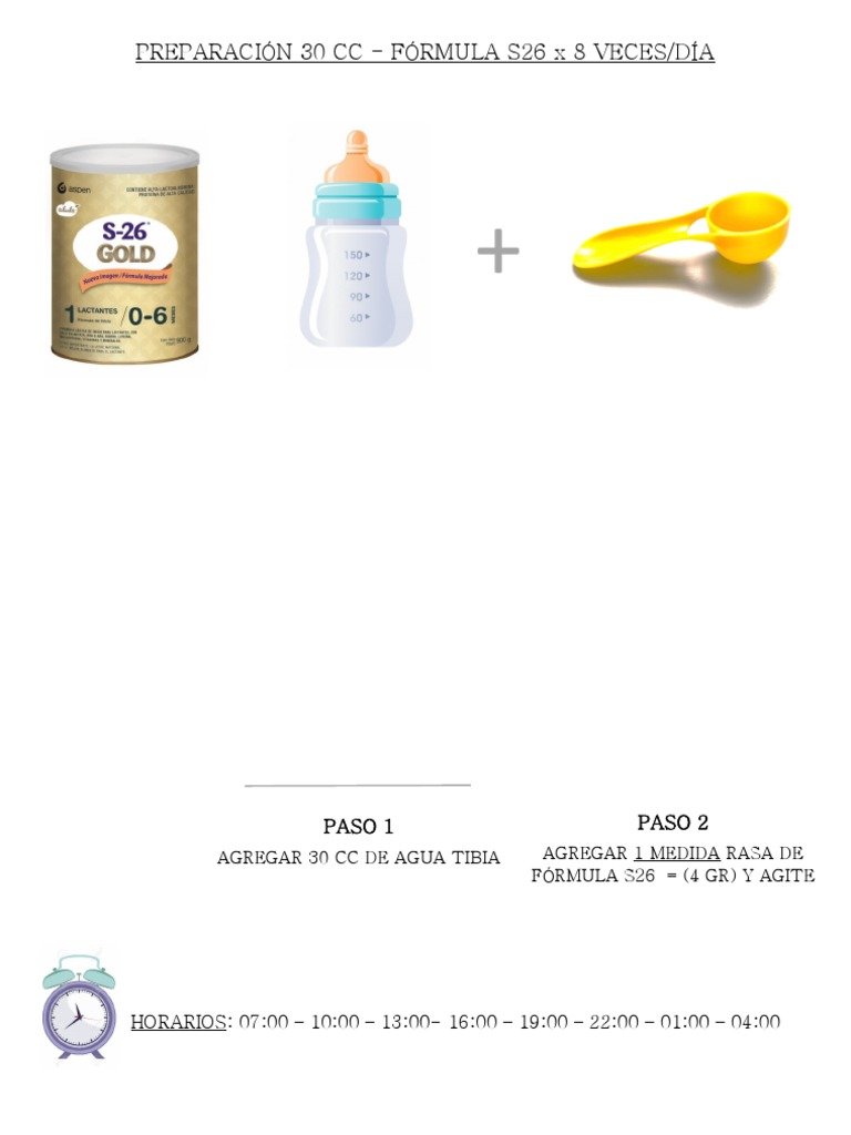 PREPARACION DE FORMULA LACTEA | PDF