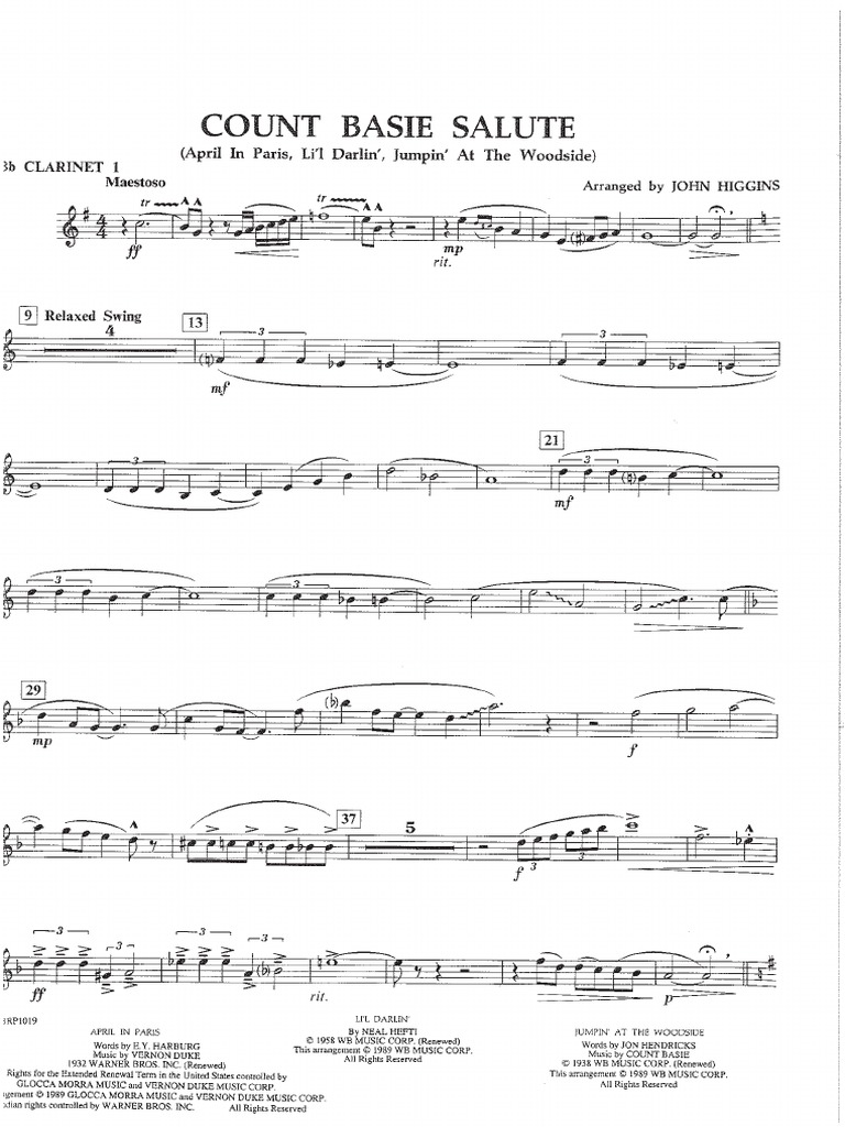 Count Basie - Clarinet 1 | PDF