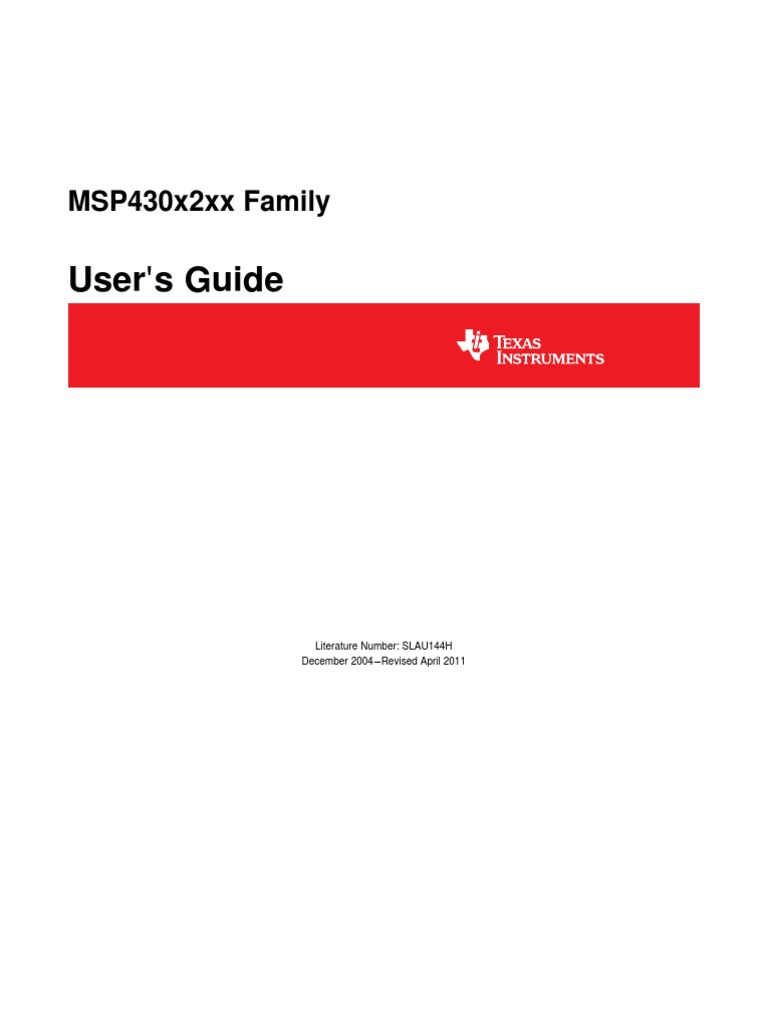 MSP430 User Guide | PDF