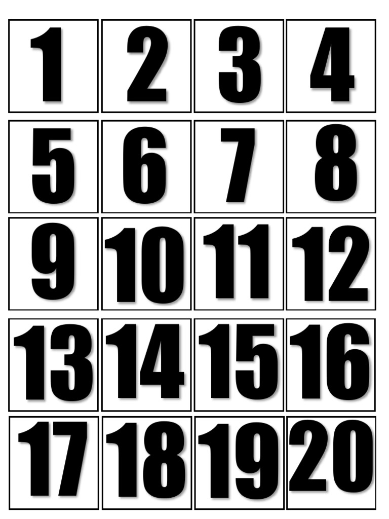 Numeros 1-20 | PDF