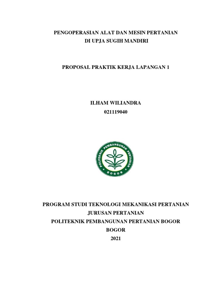 02.11.19.040-Ilham Wiliandra-Proposal PKL 1 | PDF