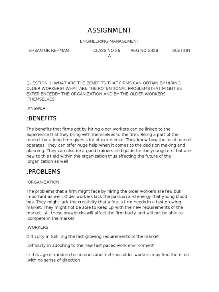 Assignment | Download Free PDF | Temporary Work | Employment