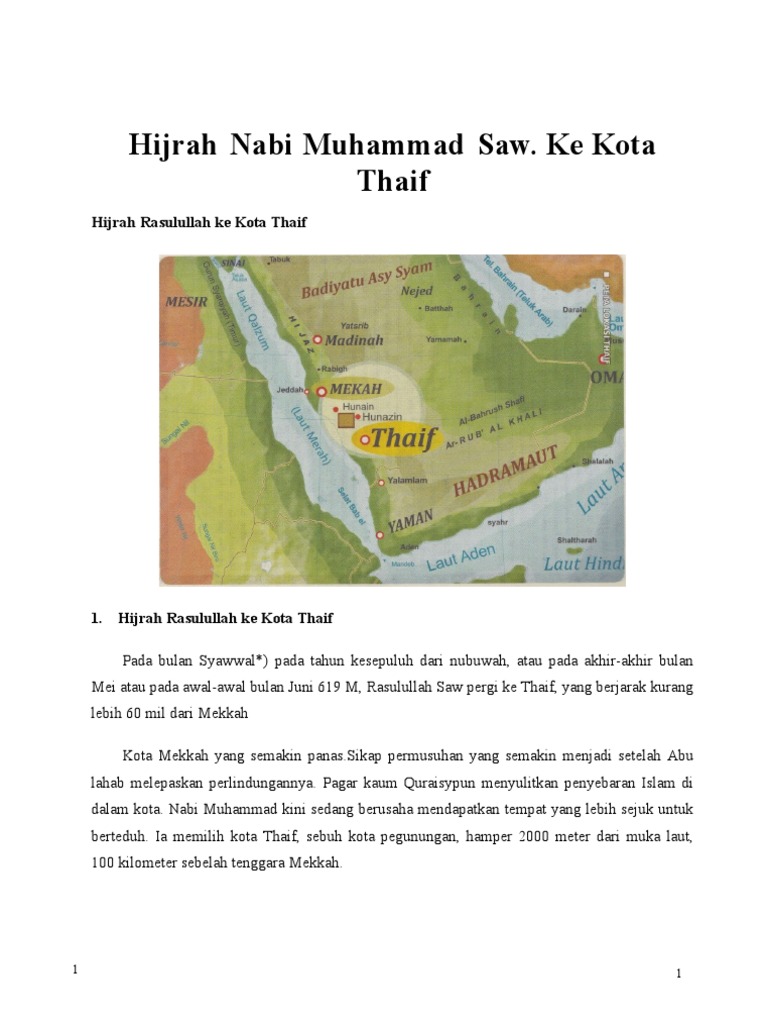 Hijrah RASULULLAH Ke Thaif | PDF