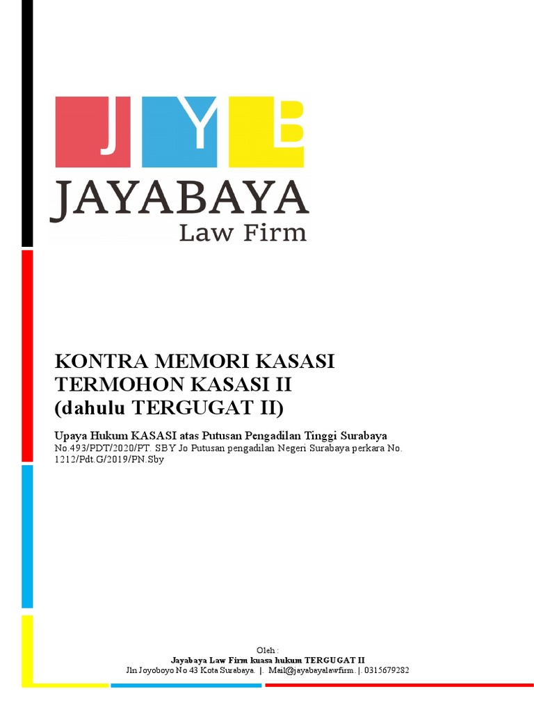 Kontra Memeori Kasasi Eden 1212 | PDF