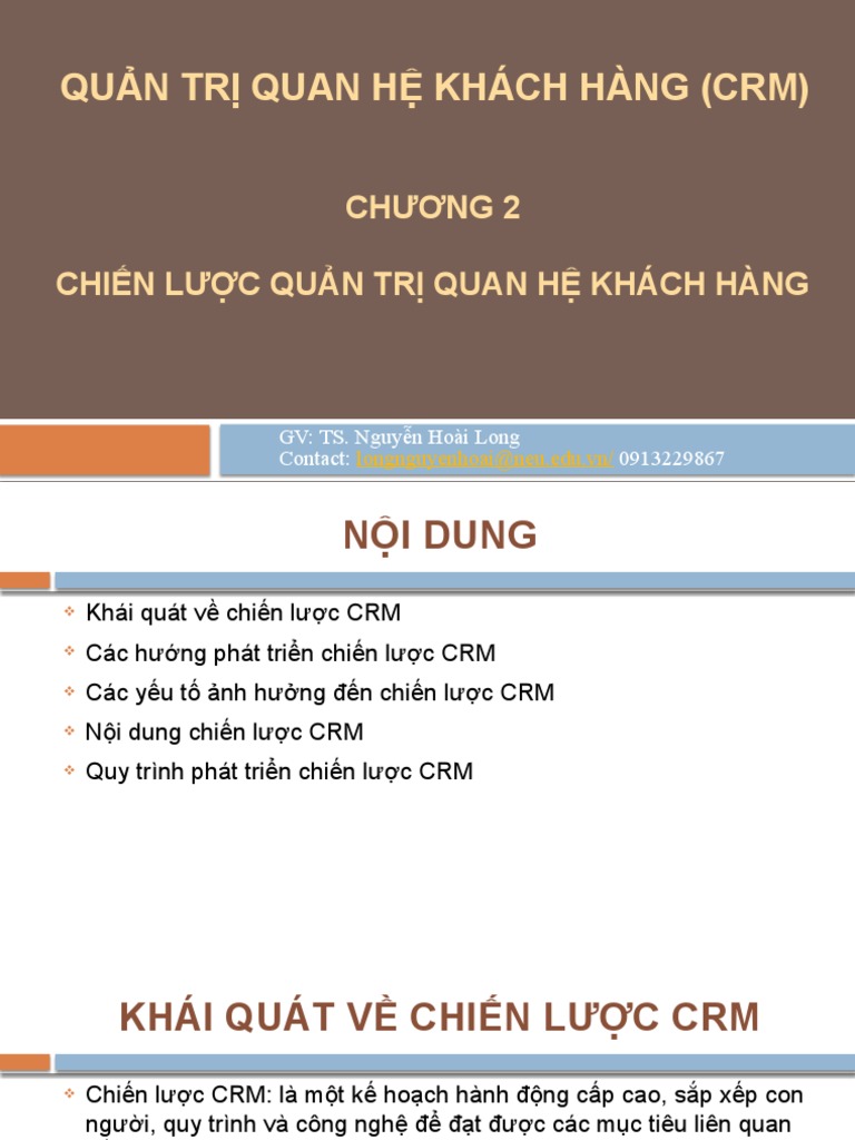 CRM. C2. Chien Luoc CRM | PDF