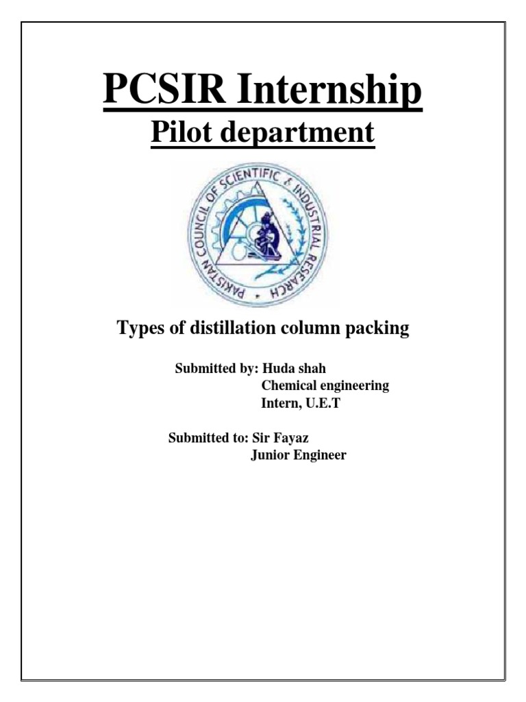 Types Packing of Distillation Column by Huda Shah | PDF | Distillation ...