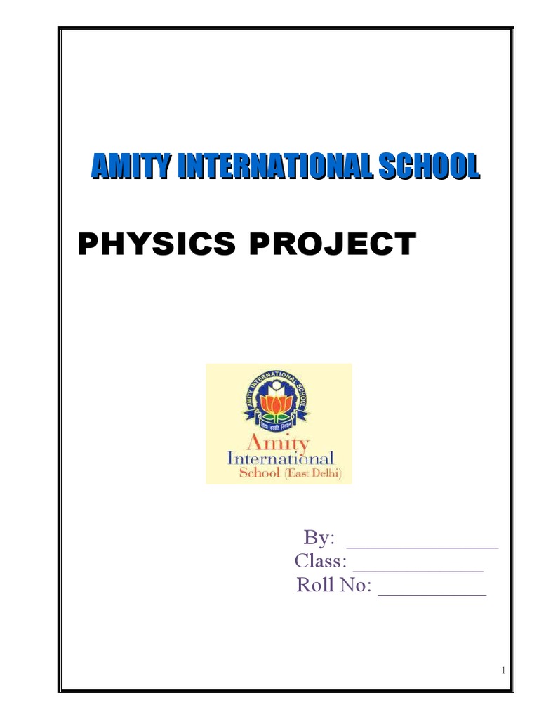Physics Project File Sample | PDF | Diffraction | Applied And ...