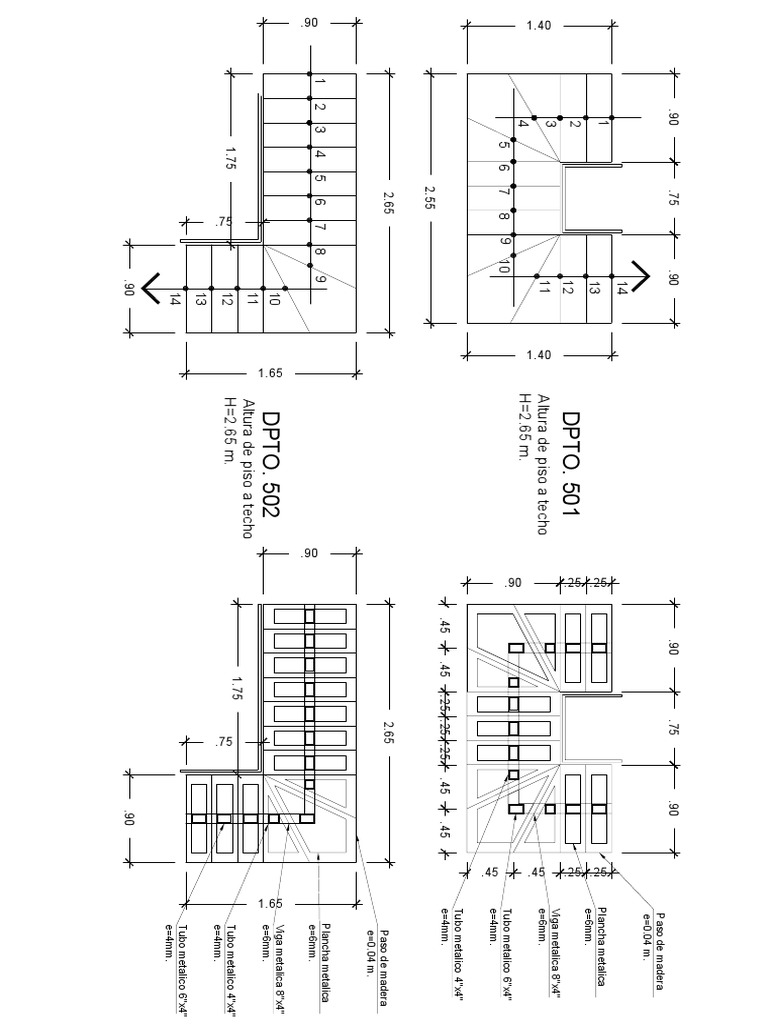 Planos de Escaleras | PDF