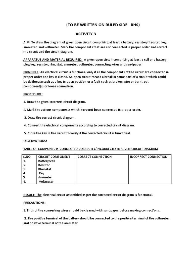 Drawn Diagram of Given Open CKT | PDF