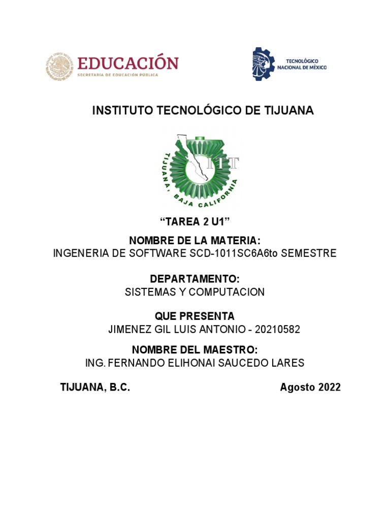Tarea 2 U1 | PDF | Software | Edad de información