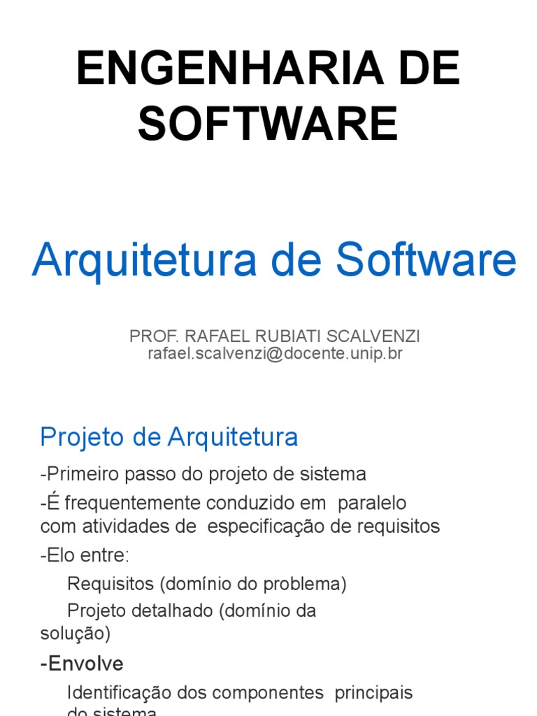 Arquitetura de Software | PDF | Model-View – Controller (MVC) | Padrão ...