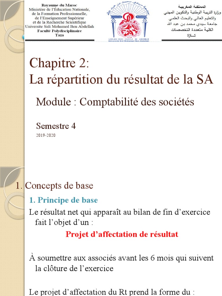 Chapitre 2 Comptabilité Des Sociétés COURS | PDF | Dividende | Capital (Économie)