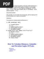Derivation of The Haversine Formula | PDF | Latitude | Astrometry