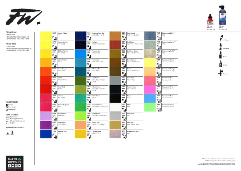Daler Rowney - Carta Colores | Download Free PDF | Green | Blue