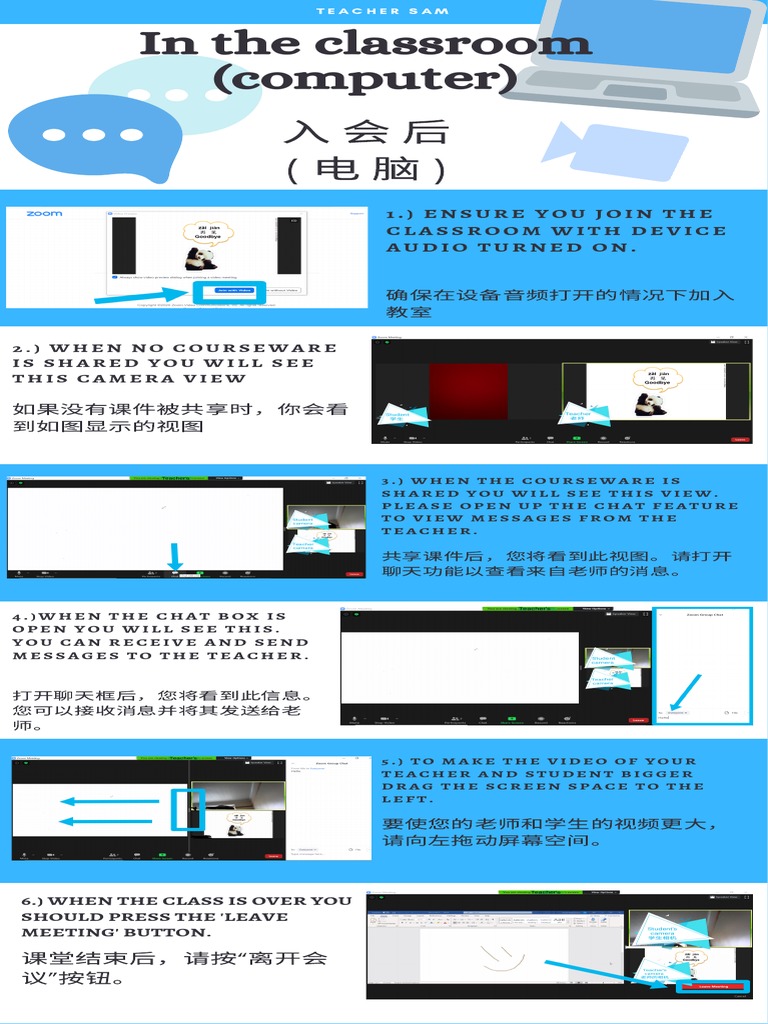 1 - Zoom Instructions - Using Features in The Classroom (Computer ...