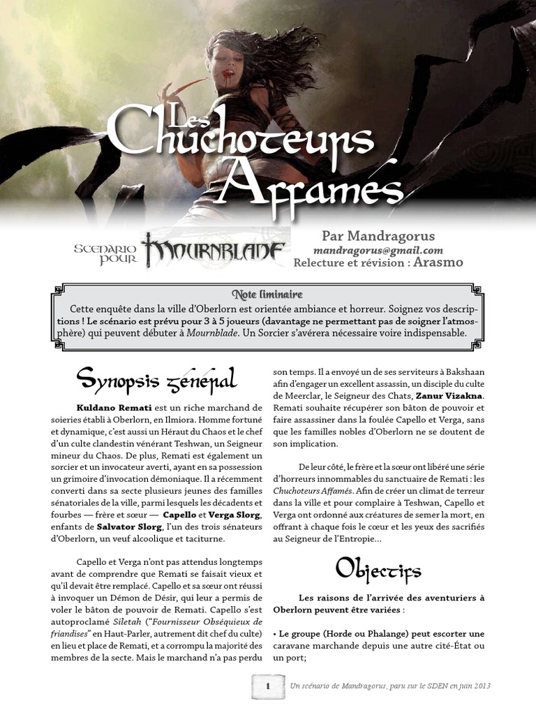 Chuchoteursaffames Mournblade | PDF | Histoire | Fiction générale