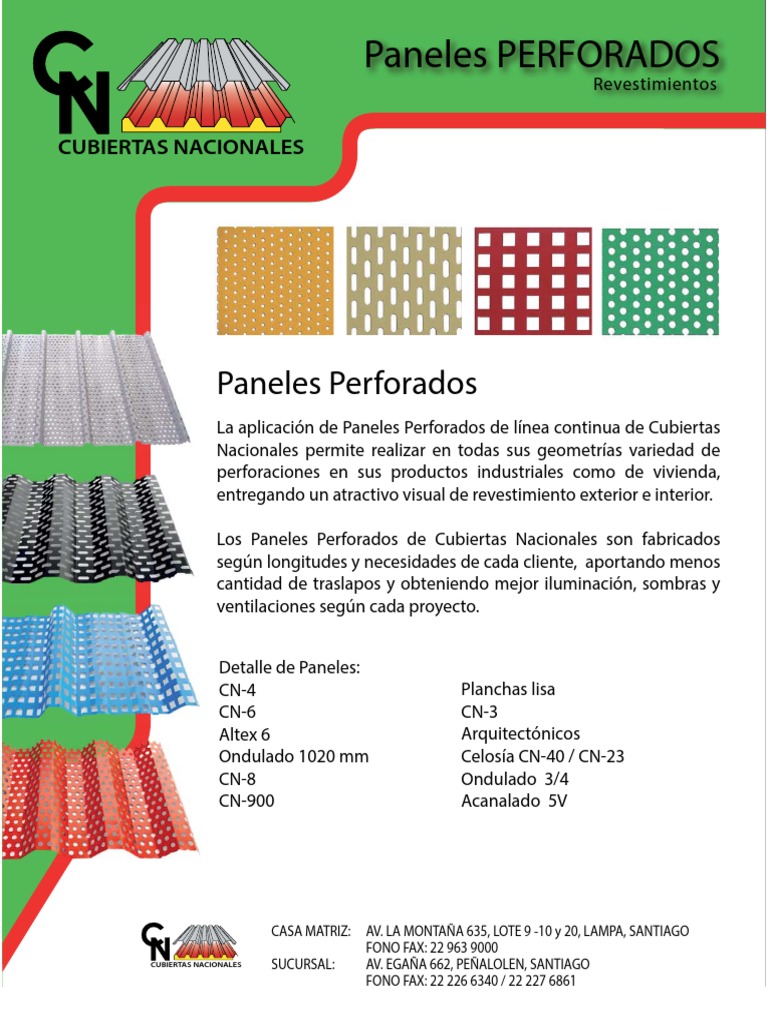 Panel Perforado | PDF | Materiales