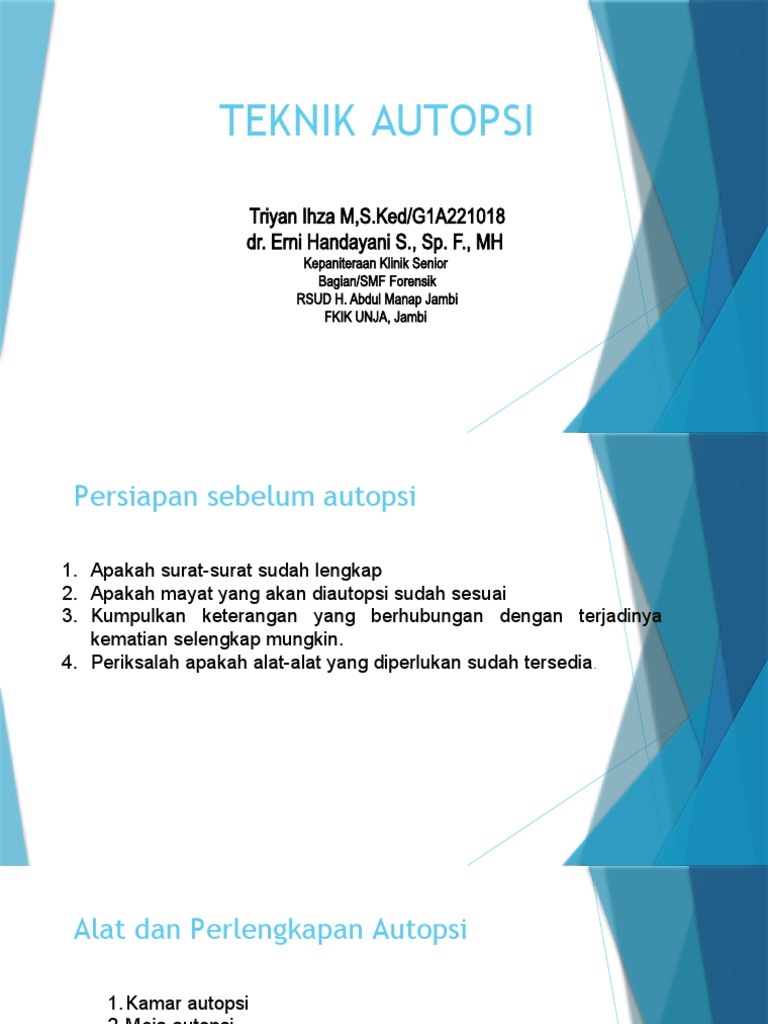 Teknik Otopsi 1 | PDF