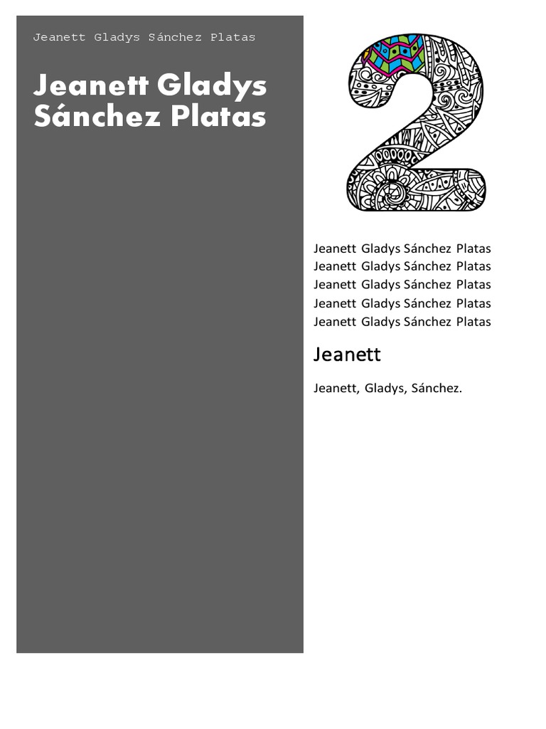 Jeanett Gladys Sánchez Platas IA | PDF | Cooking, Food & Wine | Lifestyle