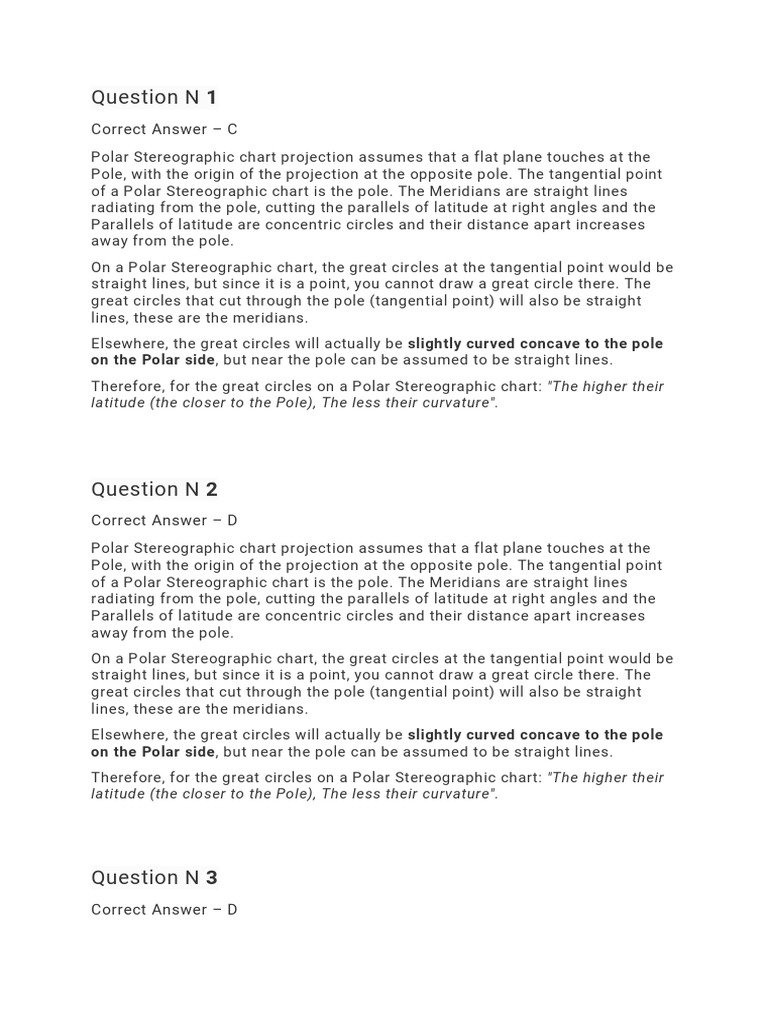 061 - General Navigation - Answers | PDF | Latitude | Longitude