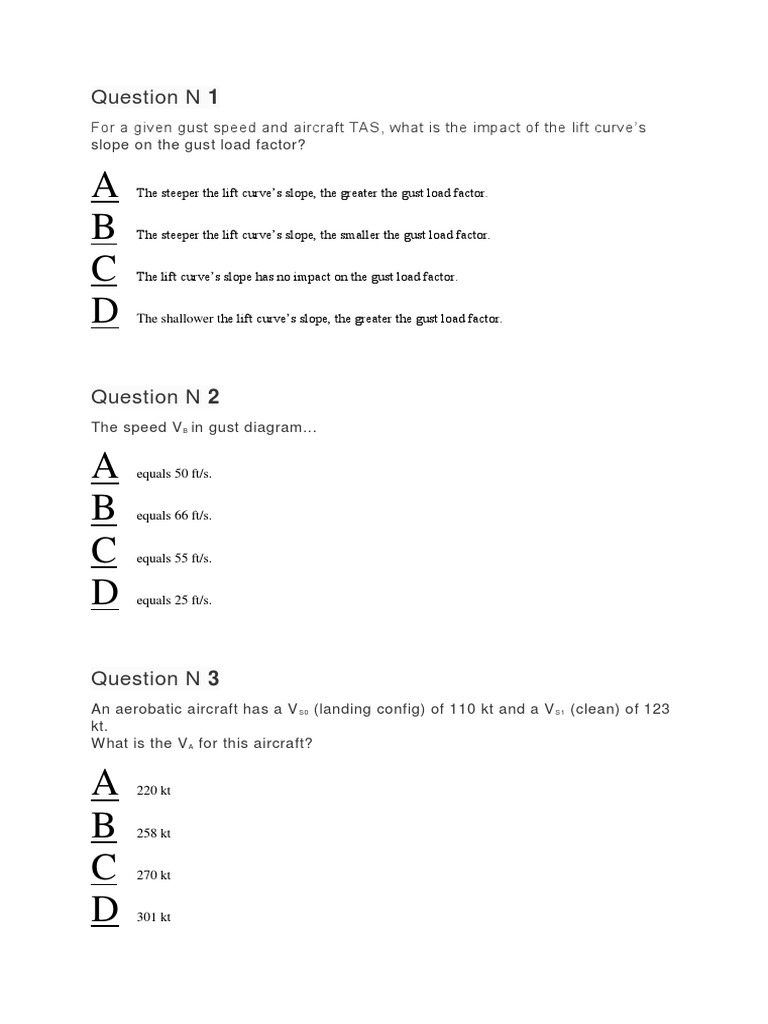 081 - Principles of Flight - Questions | PDF | Airfoil | Flight Control ...
