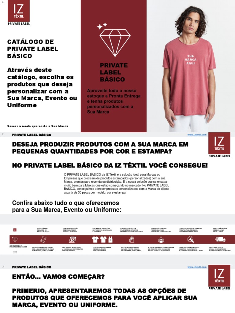 Cat Logo de Private Label B Sico Iz T Xtil | PDF