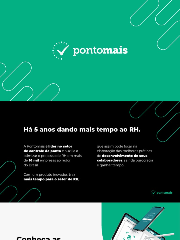 Apresentacao Comercial Pontomais | PDF | Gestão de recursos humanos | Tempo