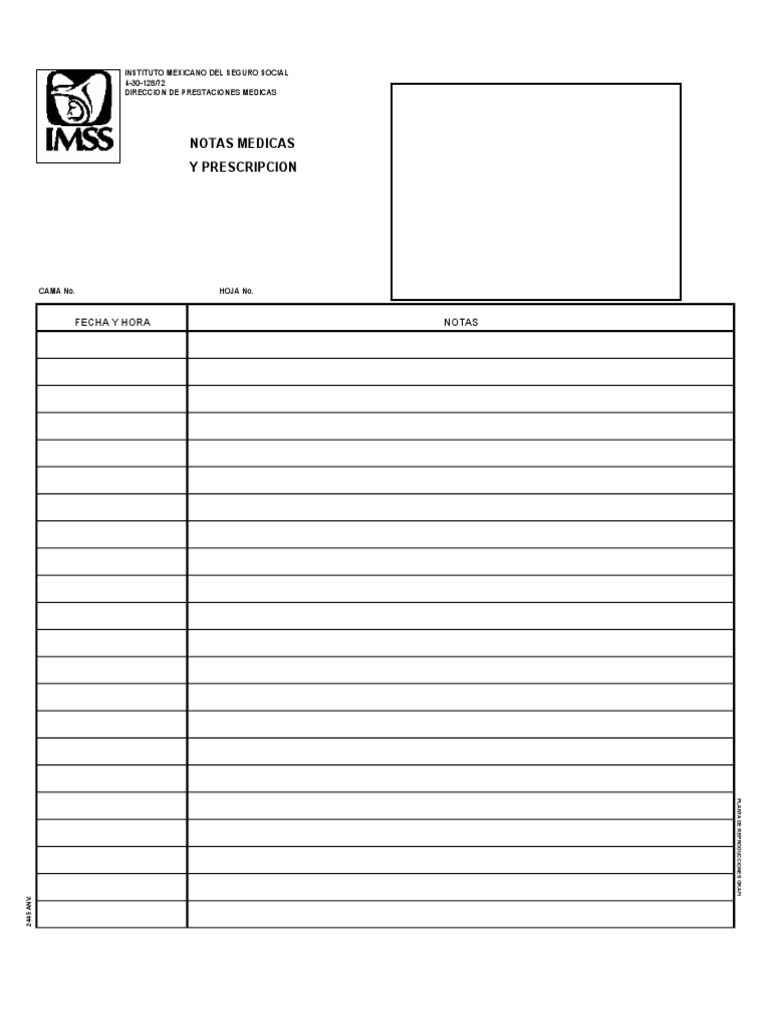 Formatos de IMSS | PDF | Clínica | Especialidades Medicas