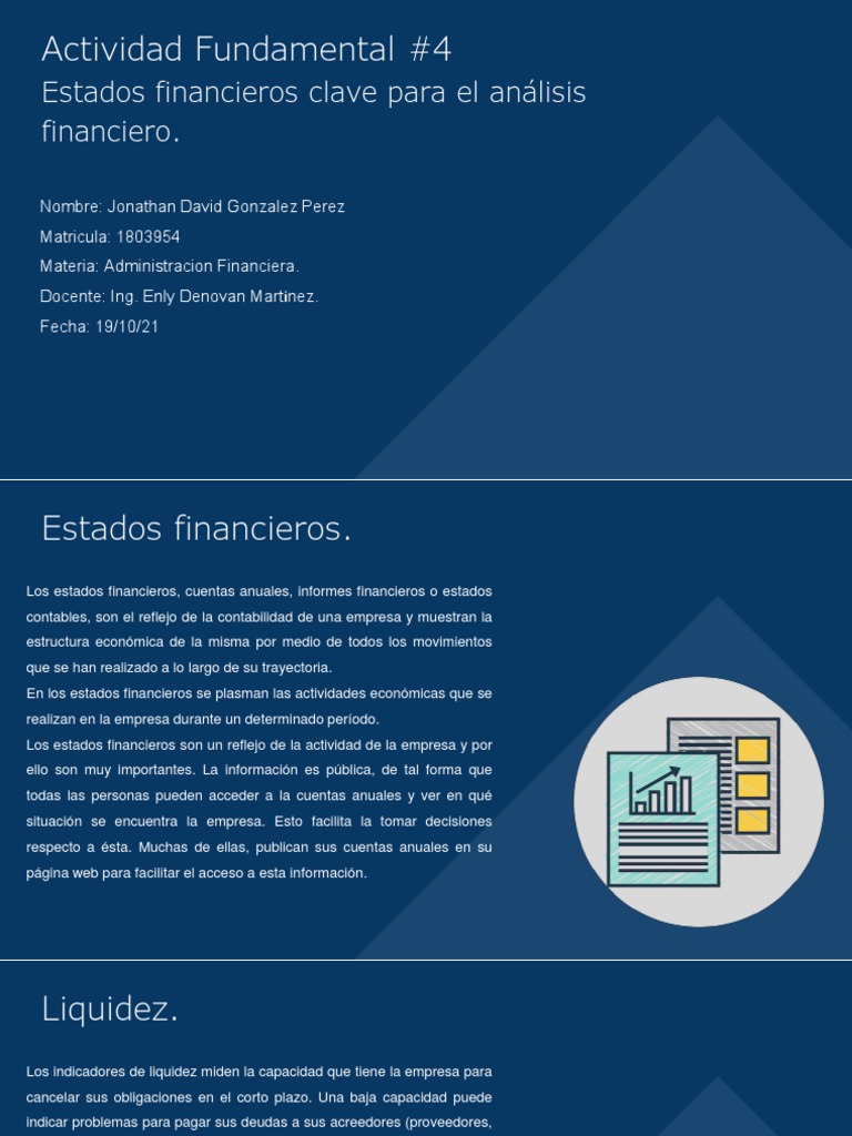Estados financieros clave análisis financiero | PDF | Estado financiero | Contabilidad