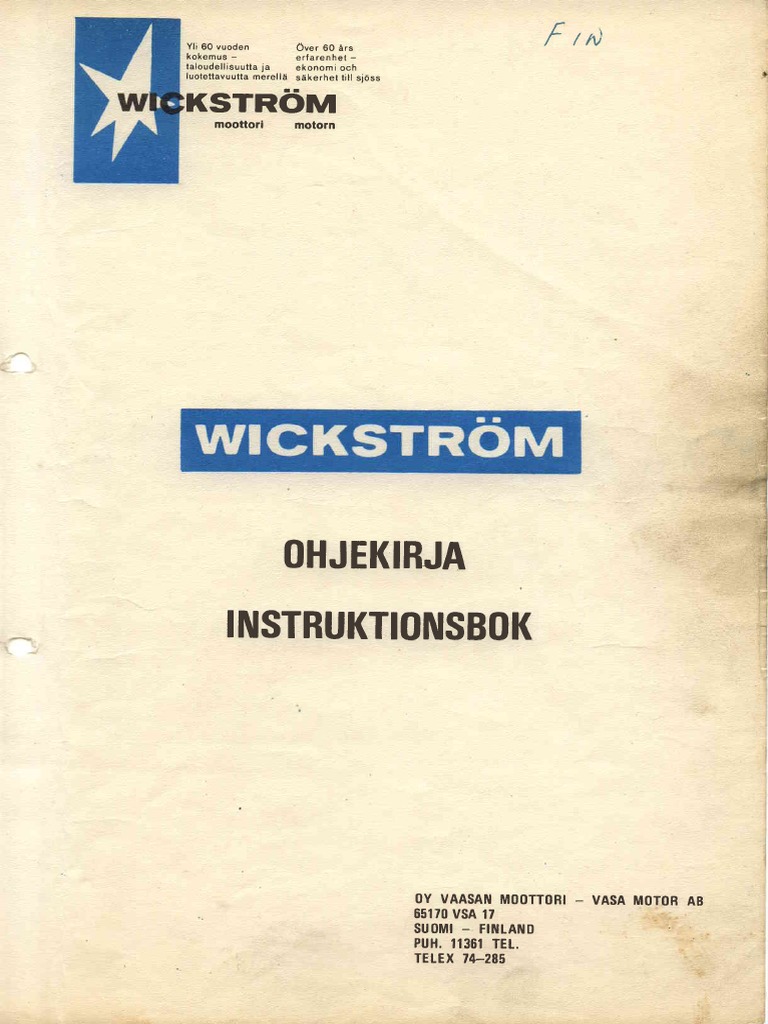 Wiki - Fi Wickstrom Manual in Fins | PDF