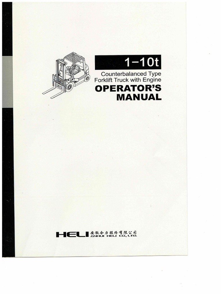 GROS 1-10 Tons Forklift Operator's and Maintenance Manual | PDF