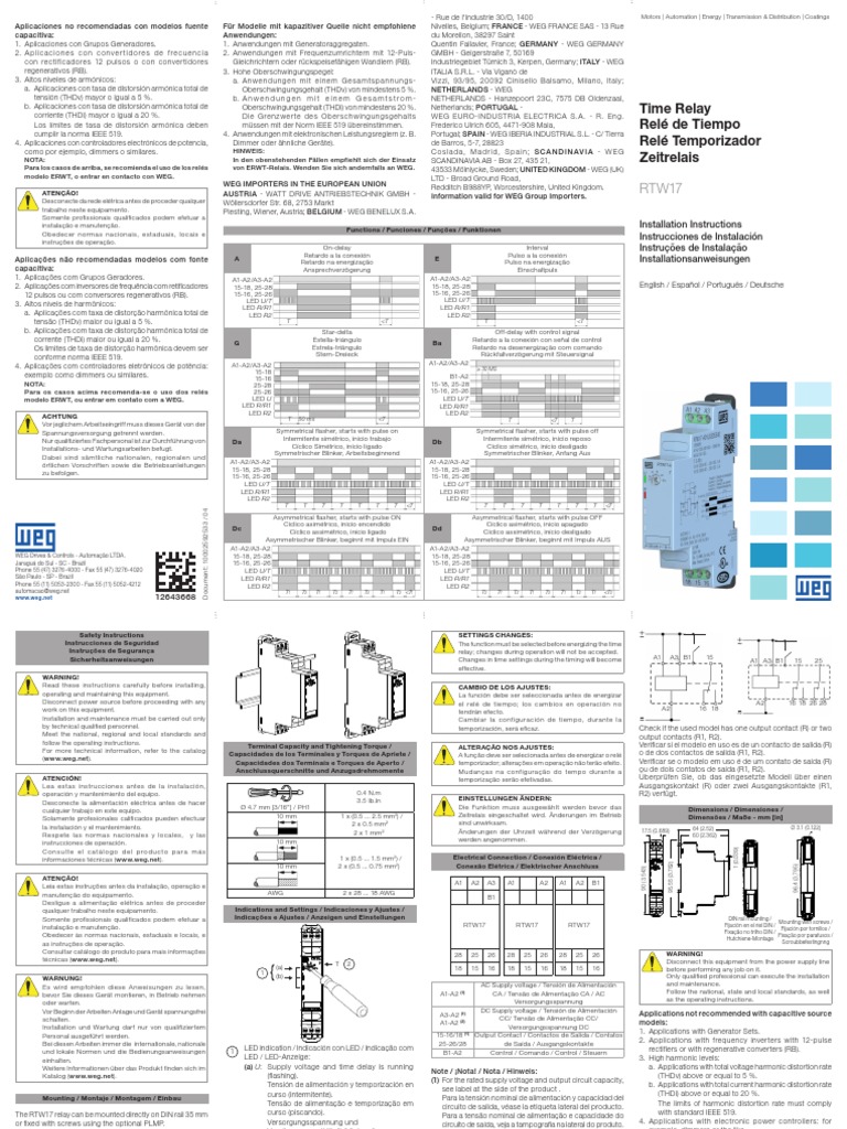 Time Relay Installation Instructions | PDF