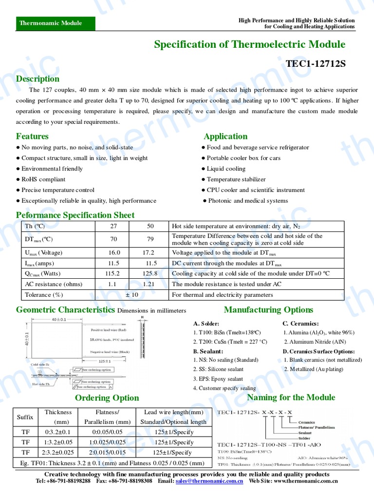 Tec1 12712S | PDF | Electromagnetism | Building Engineering