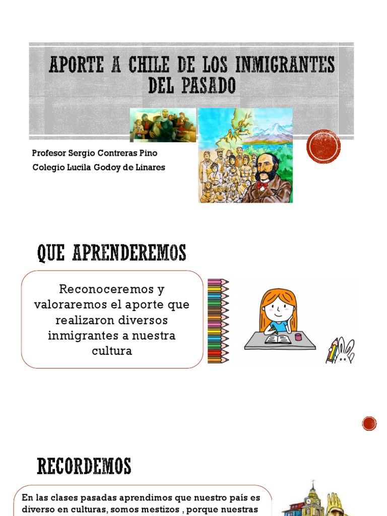 Aporte A Chile de Los Inmigrantes Del Pasado | PDF | Chile | Inmigración