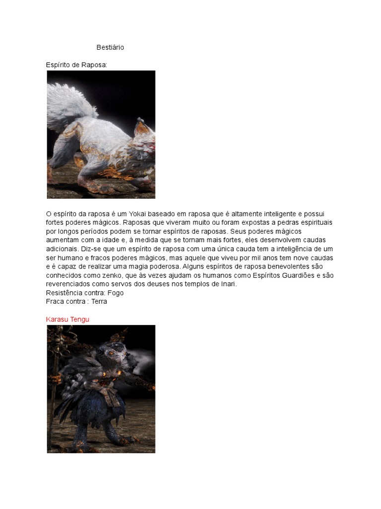 Bestiário Nioh | PDF | Humano