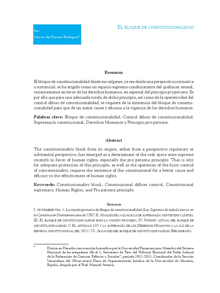 Recurso Complementario Semana 10. El Bloque de Constitucionalidad | Descargar gratis PDF ...