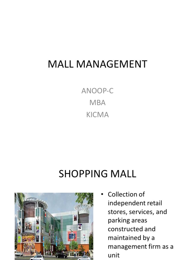 Mall Management | PDF | Shopping Mall | Zoning
