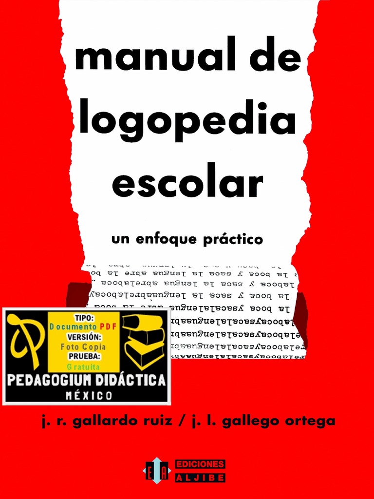 3 Manual de Logopedia Escolar. Un Enfoqu | PDF