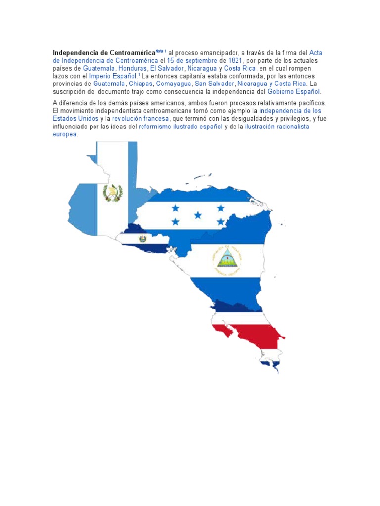 Independencia de Centro America | PDF