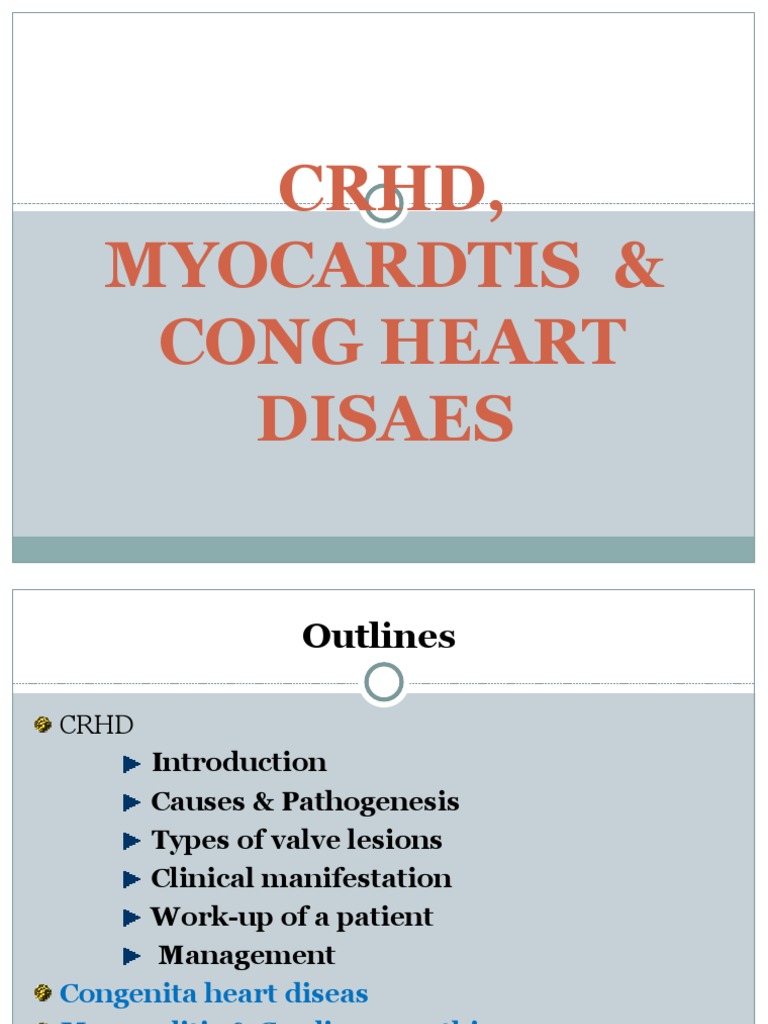 3 CRHD CMP and CHD | PDF | Congenital Heart Defect | Heart