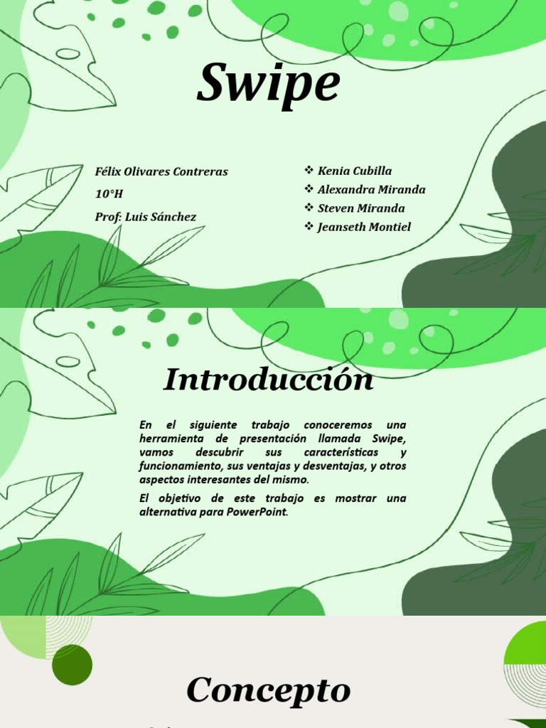 Una alternativa para PowerPoint: Análisis de la herramienta de presentaciones Swipe | PDF ...