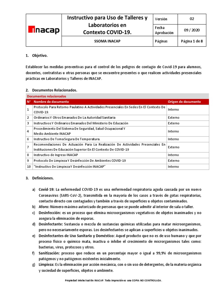 7 - Instructivo Uso de Tallereres y Laboratorios PRAP INACAP | PDF ...