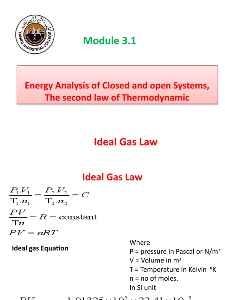 Module 3.1 - Ideal - Gas | PDF | Gases | Temperature