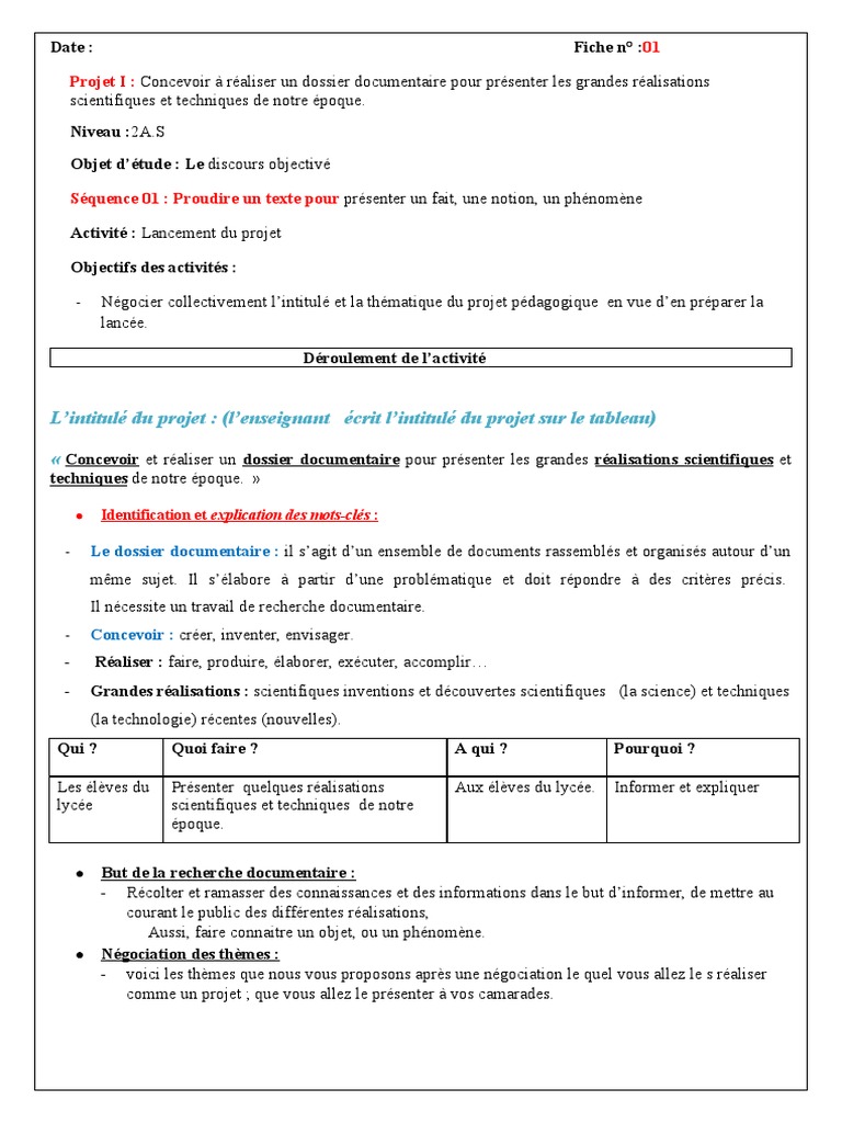 Lancement Du Projet 2AS 2022 Mido | PDF | Informations | Recherche d'information