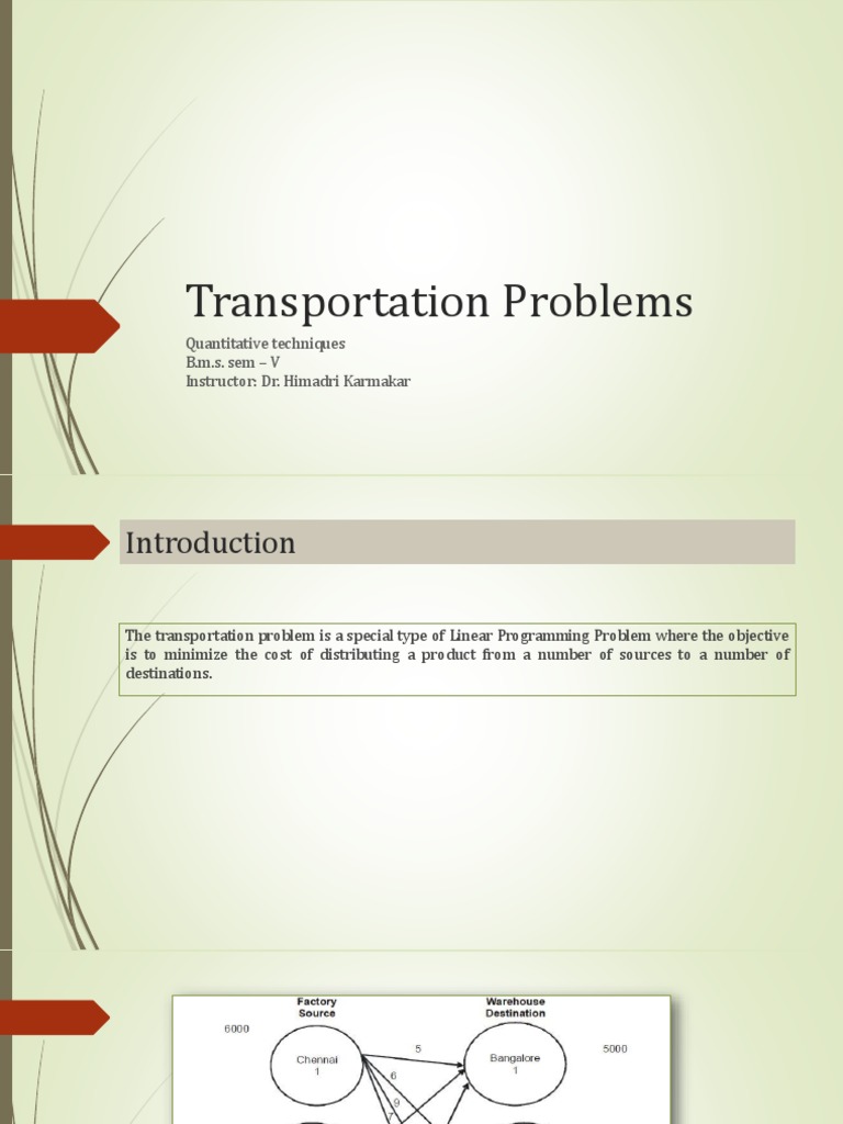 Transportation Problem - IBFS | PDF | Systems Analysis | Algorithms