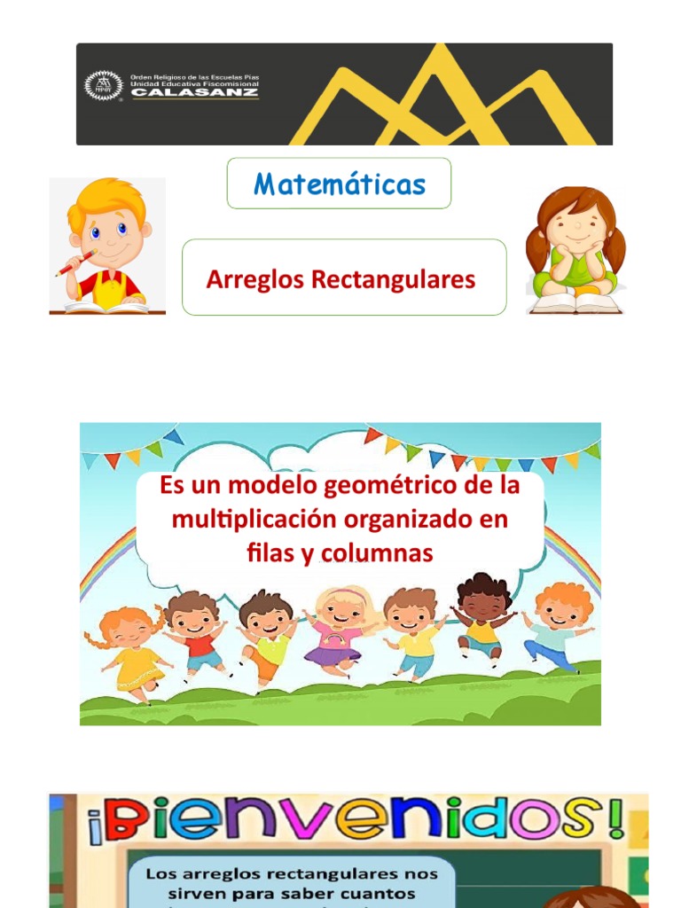 Arreglos Rectangulares en Multiplicación | PDF | Multiplicación ...