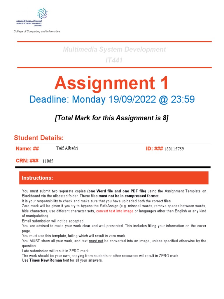IT441 Assignment 1 | PDF | Data Compression | Computer Data Storage