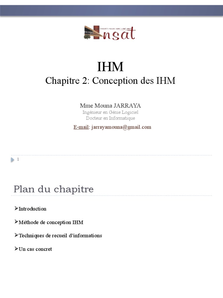 IHM - Chapitre2 | PDF | Développement de logiciel | Interaction humain ...