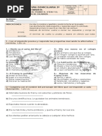 Prueba de Lectura Complementaria Franny y El Mostruo Calabaza | PDF | Ocio